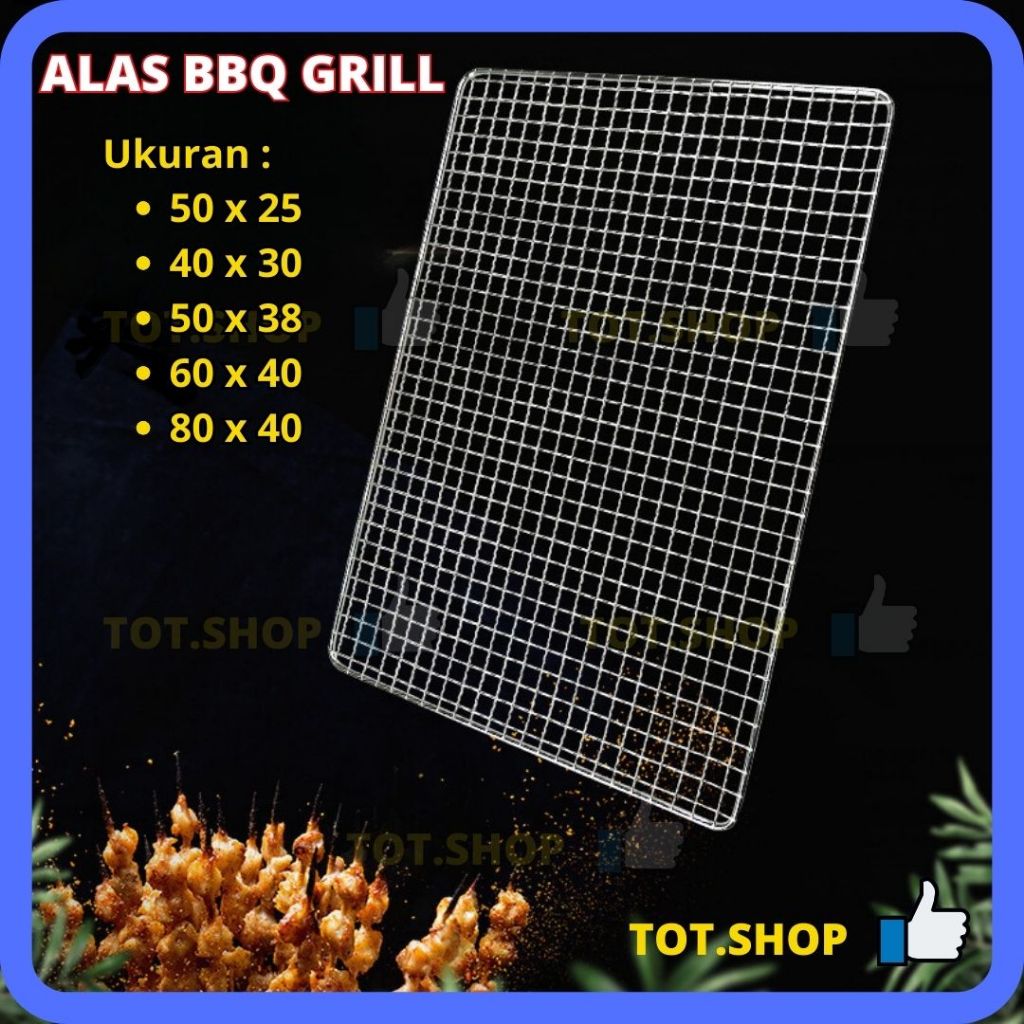 Jual Alas BBQ Grill Jaring Panggangan BBQ Tray Tatakan Bakaran Sosis ...