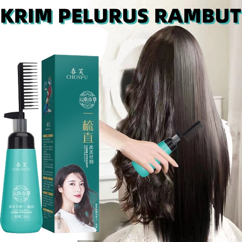 Jual Krim Pelurus Rambut Permanen Cream Pelurus Rambut Permanen Tanpa Catok Alat Pelurus Rambut ...
