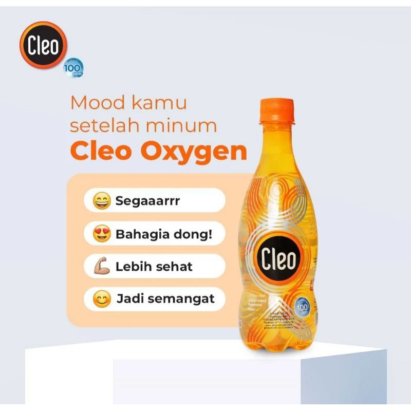 Jual PROMO MURAH CLEO OXYGEN WATER AIR MINUM OKSIGEN 100PPM | Shopee ...