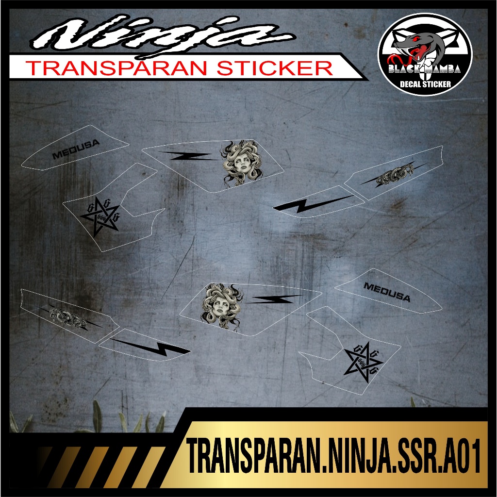 Jual STICKER TRANSPARAN NINJA SSR STRIPING TRANSPARAN KAWASAKI NINJA ...