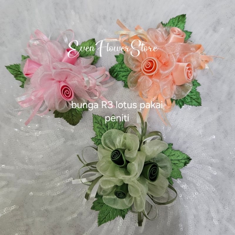 Jual bunga flower bros pin pakai peniti R3 lotus bros panitia per1pcs ...
