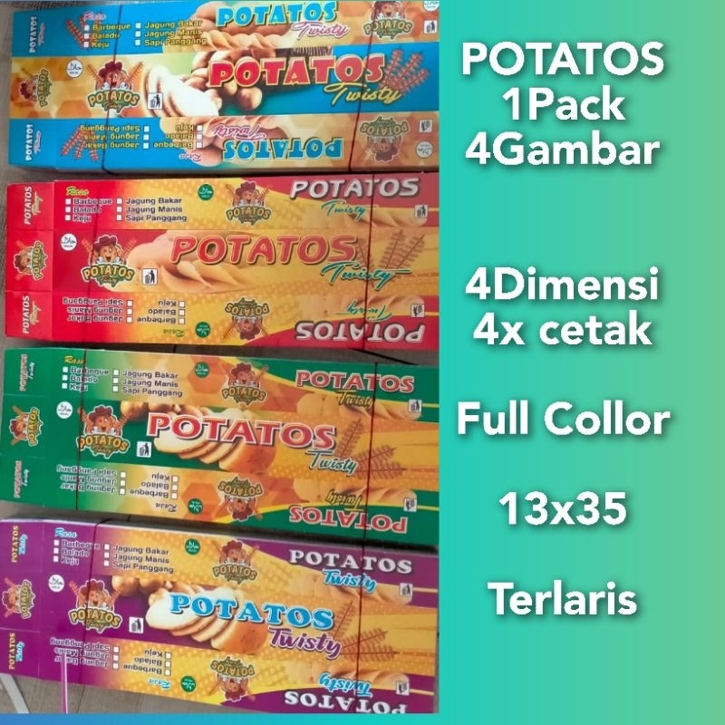 Jual snack kentang isi 100 lmbar 4 gambar//kentang spiral//cup kentang ...