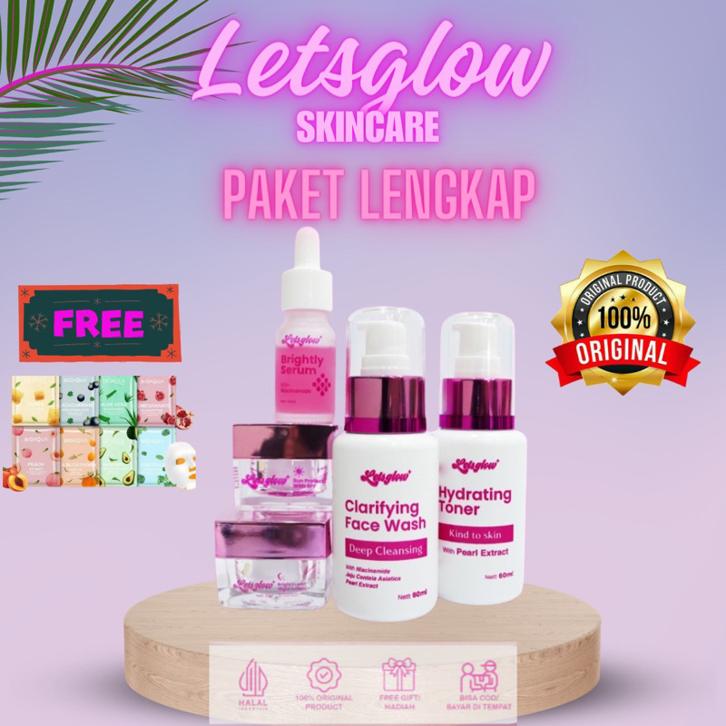 Jual LETSGLOW SKINCARE PAKET LENGKAP | Shopee Indonesia