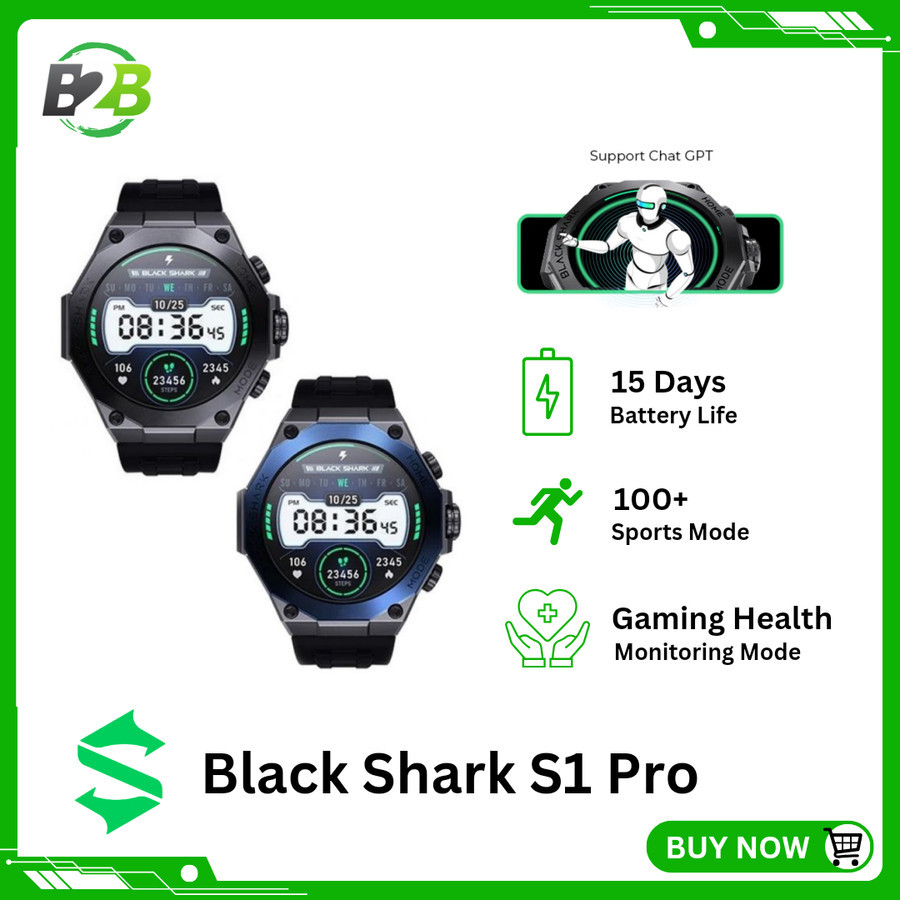 Jual Black Shark S1 Pro Smartwatch 1.43 AMOLED Display 100+ Sport Mode ...