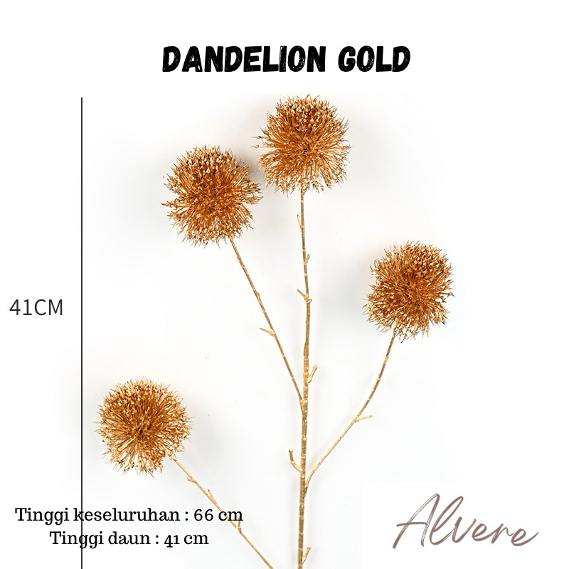 Jual Dandelion Gold Emas Pom Pom Hiasan Bunga Imlek | Shopee Indonesia