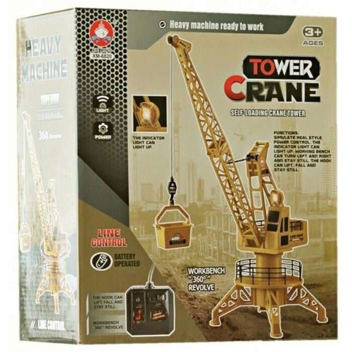 Jual Mainan Anak Tower Crane Remote Control RC Heavy Machine Alat Berat ...