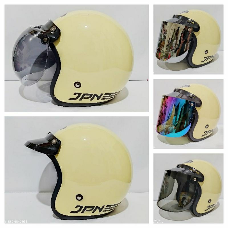 Jual Helm bogo cream glossy cream glossy | Shopee Indonesia