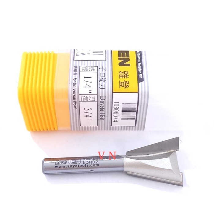 Jual Mata Router/Profil 19 mm ( 1/4 x 3/4 ) Dovetail Bit ARDEN | Shopee ...