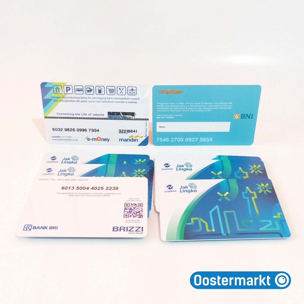 Jual Kartu Jaklingko Mandiri/Brizzi/BNI/Flazz / Kartu eMoney | Shopee ...