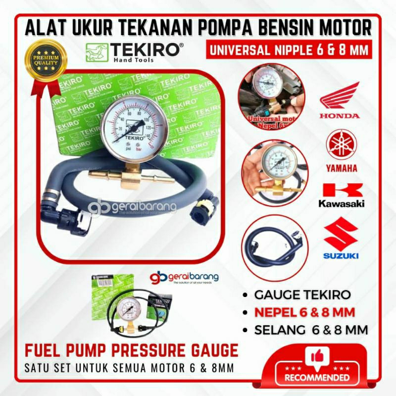 Jual termurah fuelpump tester alat ukur tekanan fuel pump pressure ...