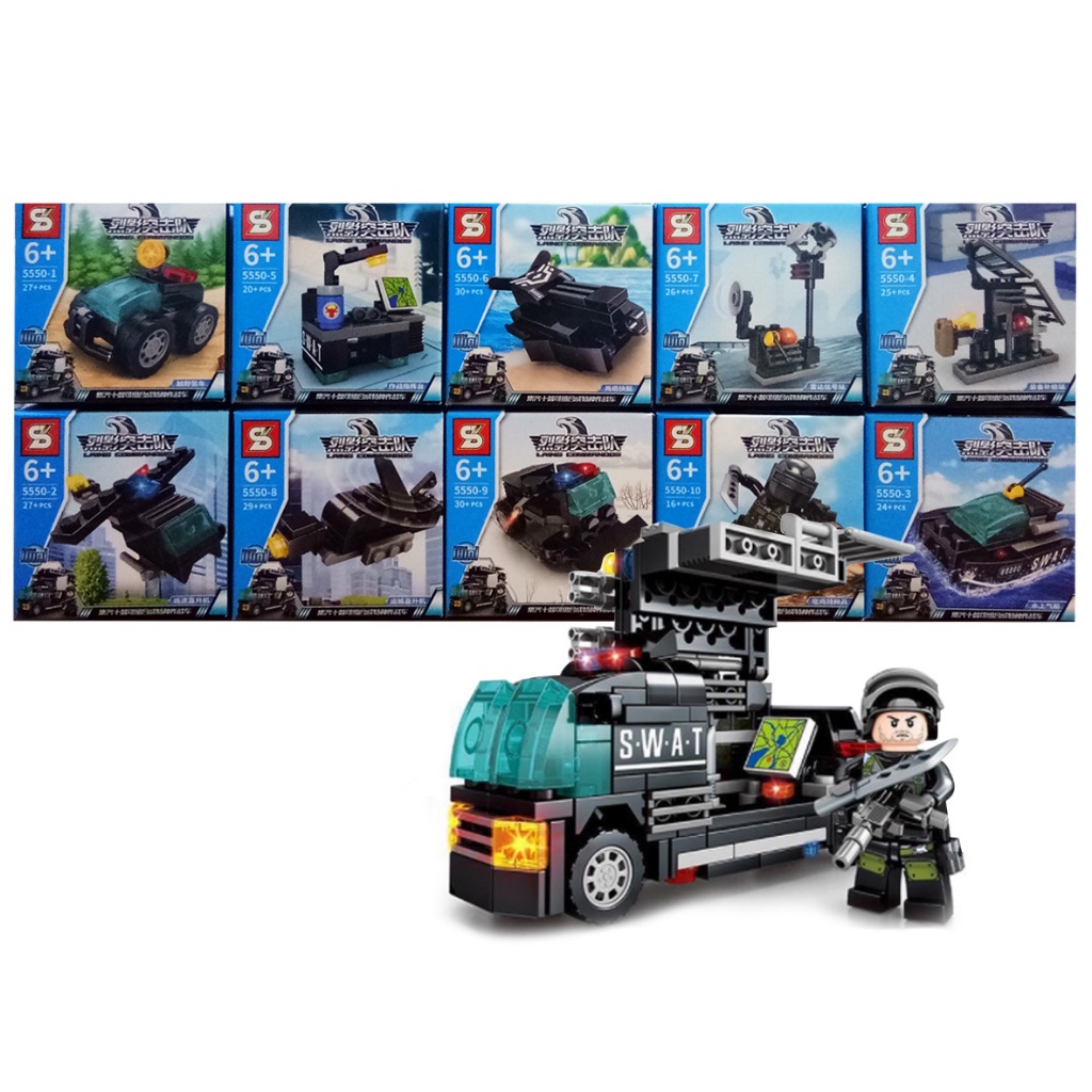 Jual SY 5550 SWAT Police Team 10in1 | DIY Brick Block Mainan Balok ...