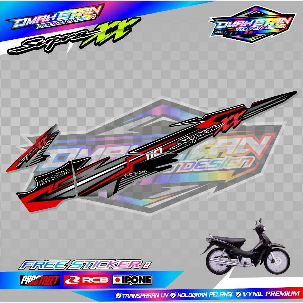 Jual STRIPING VARIASI MOTOR HONDA SUPRA XX / STICKER LIST MOTOR HONDA ...