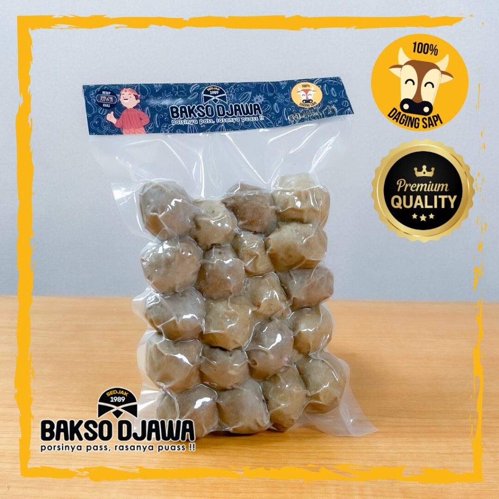 Jual Bakso Daging Sapi Asli Tanpa Campuran Frozen Food 20/50 100% Sapi ...