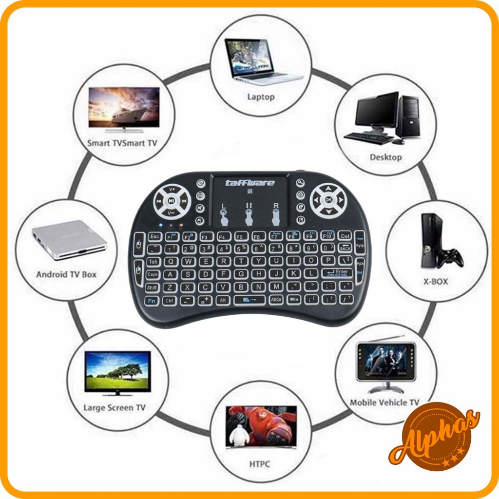 Jual Mini Keyboard Wireless I8 Keyboard Touchpad Keyboard Wireless Mini ...