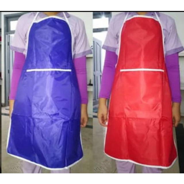 Jual Celemek Apron Masak Dan Cuci Piring Bahan Parasut Anti Air ...