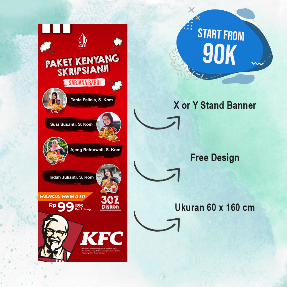 Jual X BANNER WISUDA KFC | Shopee Indonesia