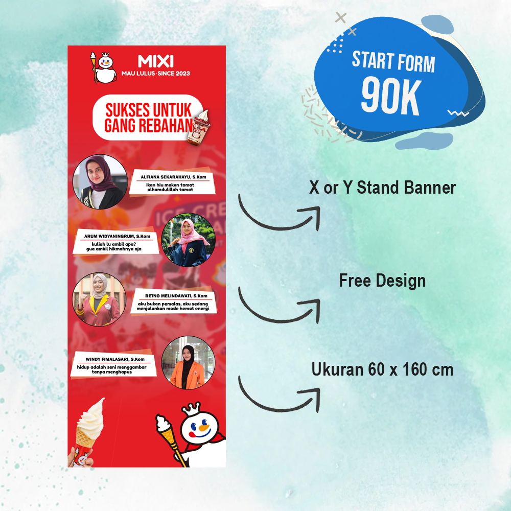 Jual X BANNER WISUDA MIXUE | Shopee Indonesia