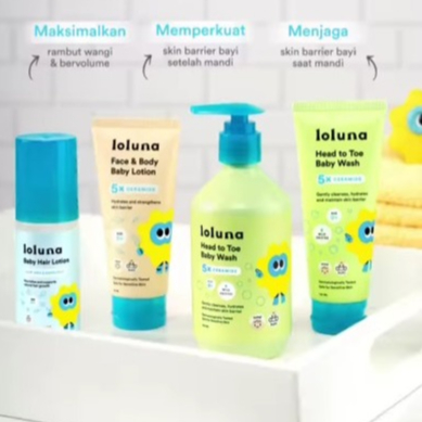 Jual LOLUNA Head to Toe Baby Wash Baby Hair Lotion Face & Body Baby ...