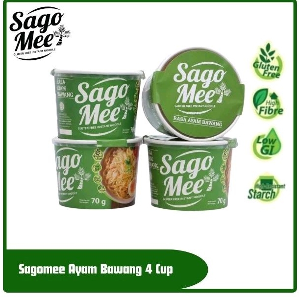 Jual SAGO MEE PAKET AYAM BAWANG 4 CUP SAGOMEE MIE INSTAN ENAK SEHAT ...
