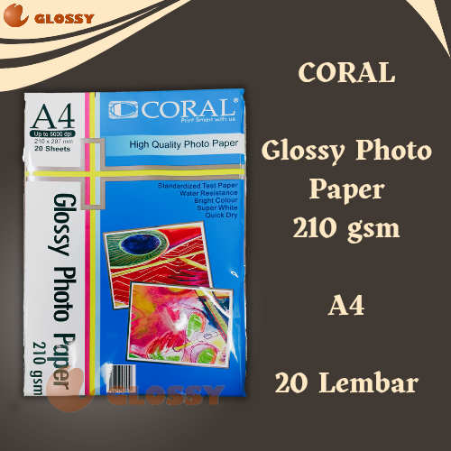Jual CORAL Glossy Photo Paper 210 gsm | Shopee Indonesia