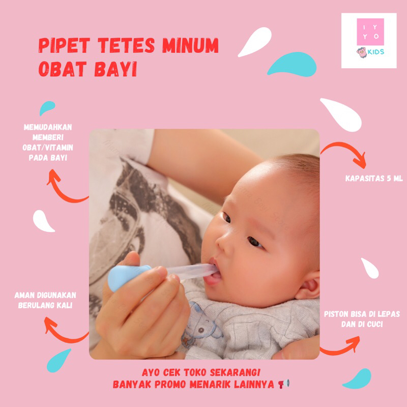 Jual IYYO KIDS | PP76 Pipet Tetes Minum Bayi Baby Medecine Feeder/Pipet ...