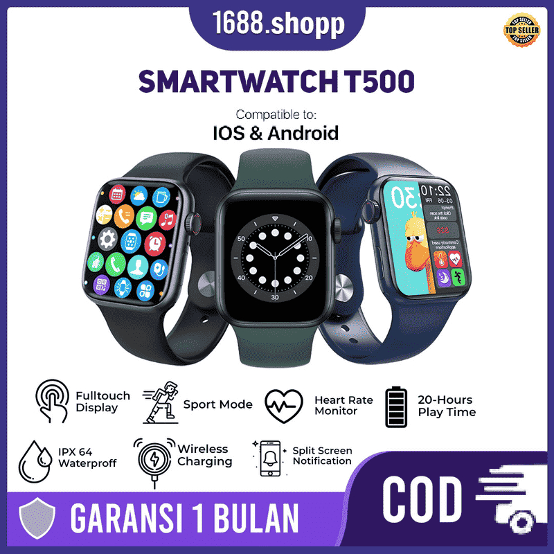 Jual Jam Tangan T500 Dengan IP67 Tahan Air ,Panggilan Bluetooth ...