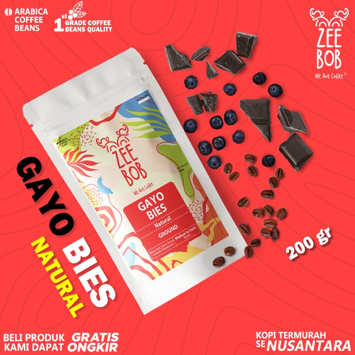 Jual ZEEBOB Coffee Kopi Arabika Gayo Bies Natural 200g | Shopee Indonesia