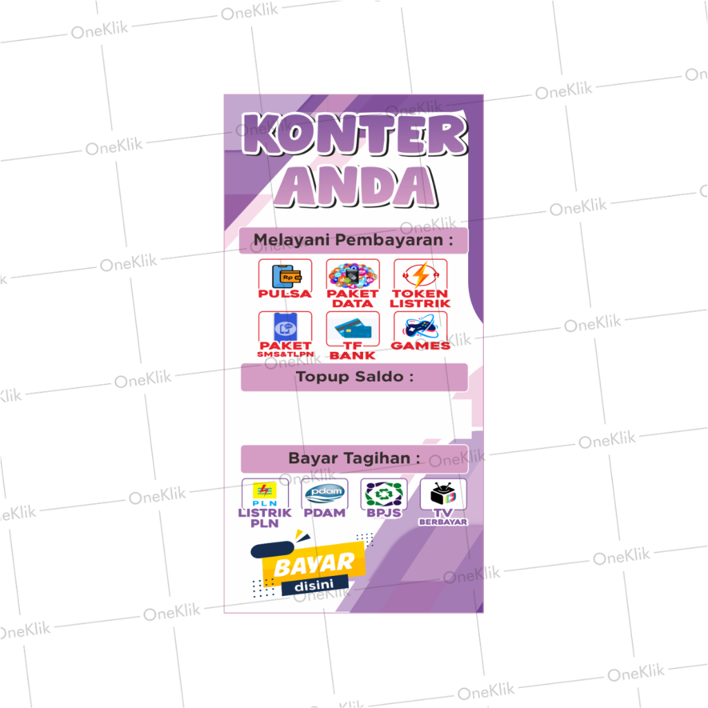 Jual Spanduk Banner Konter / Banner Konter / Aksesoris Konter / Banner Murah / Banner Ukuran 50 ...