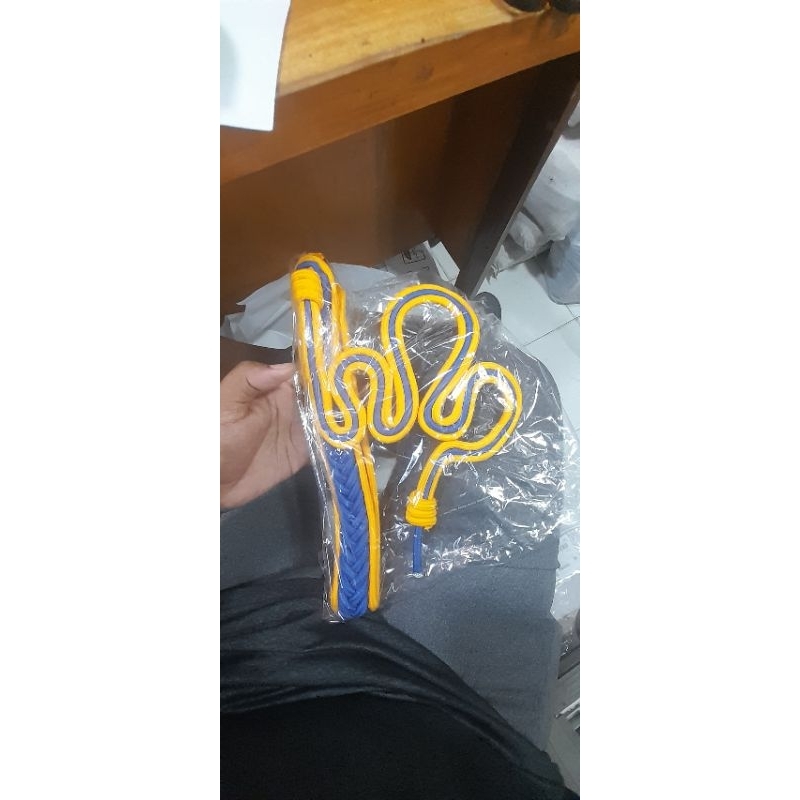 Jual talikur komando Taruna warna biru list kuning sdh di bentuk tanpa ...