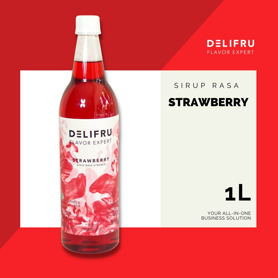 Jual Syrup Strawberry Delifru 1 Liter - Sirup Strawberry Premium ...
