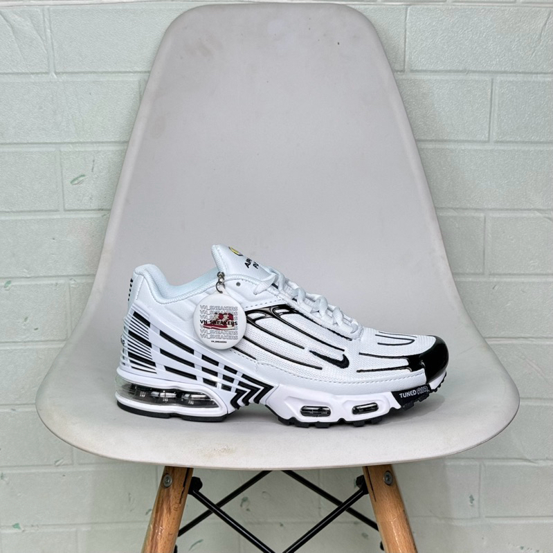 Jual Sepatu Nike Air Max Plus 3 Leather White Black | Shopee Indonesia