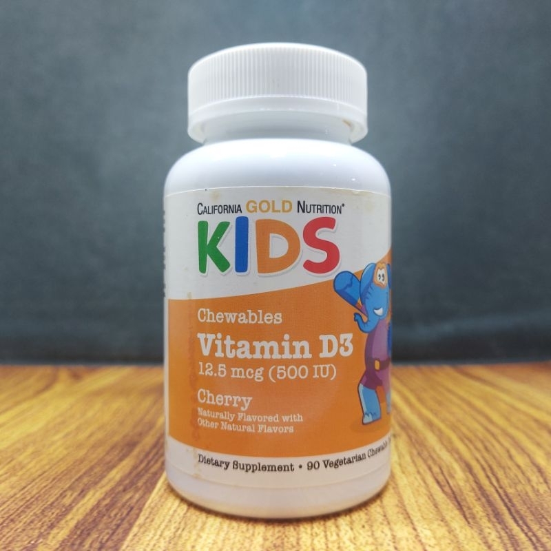 Jual California Gold Nutrition Kids Vitamin D3 500 IU 90 Chewable ...