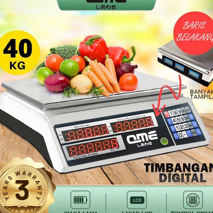 Jual Best Produk QME Digital Computing Scale 4kg Double Display ...