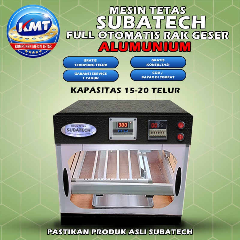 Jual Mesin Tetas Telur Full Otomatis Penetas SUBATECH Rak Geser ...