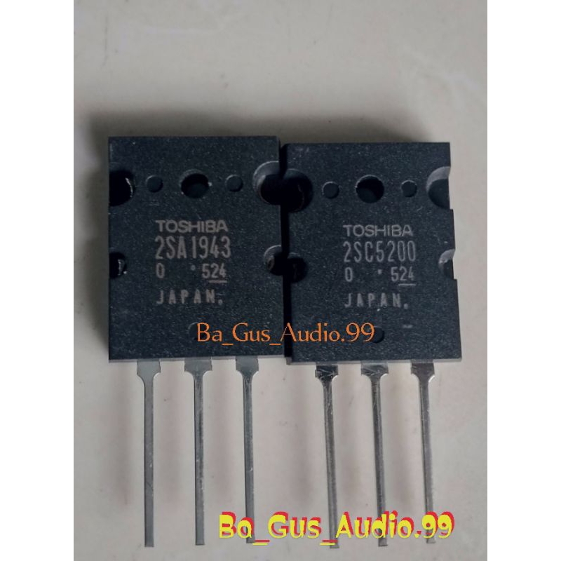 Jual Transistor Toshiba 2SA1943/2SC5200 Original Lot 524 (tidak nempel magnet) 1Set + mica karet ...