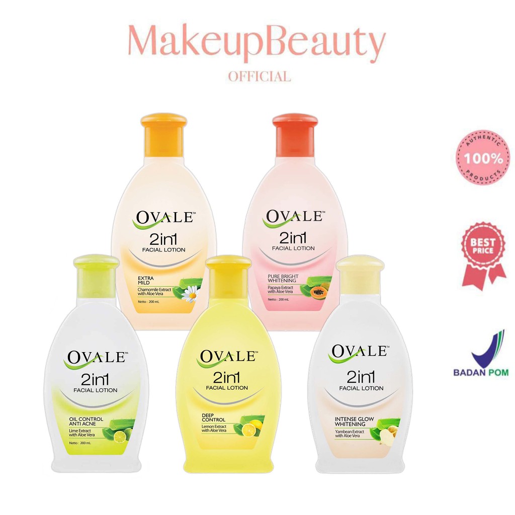 Jual OVALE Facial Lotion Botol 60ml / 100ml / 200ml | Shopee Indonesia