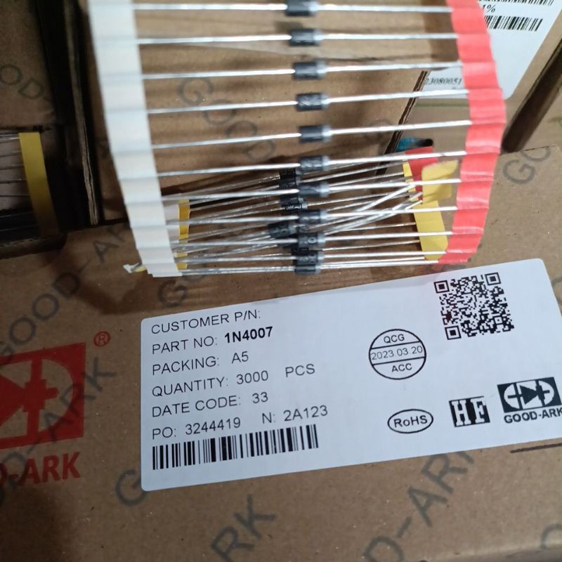Jual Dioda diode 1N4007 1A Good Ark original diode 1n 4007 diode 1A ...