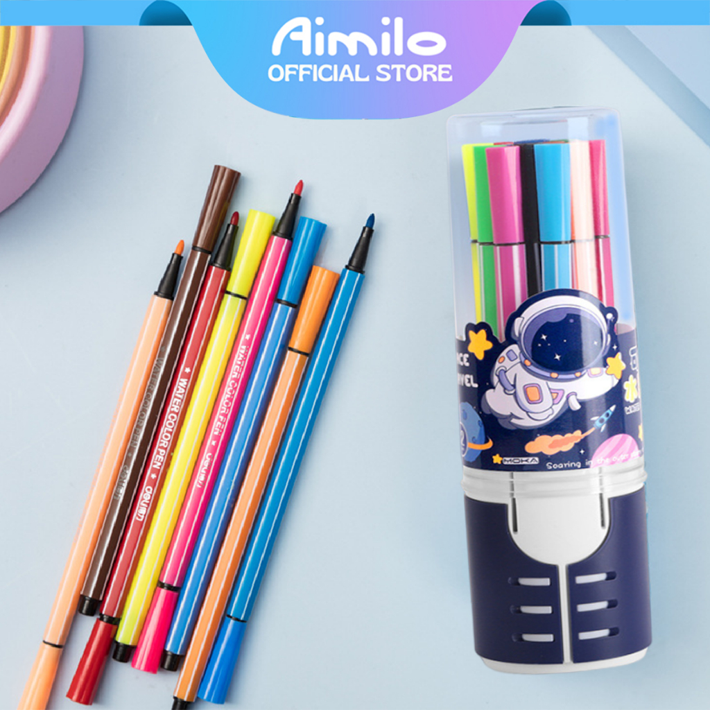 Jual [READY] Aimilo Spidol Warna Warni 1 Set Hexagonal Watercolor ...