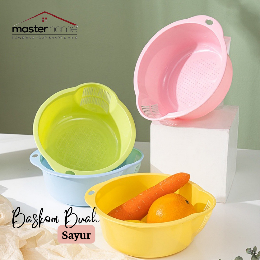 Jual Masterhome Baskom Cuci Beras Buah Sayuran | Baskom Serbaguna Wadah ...