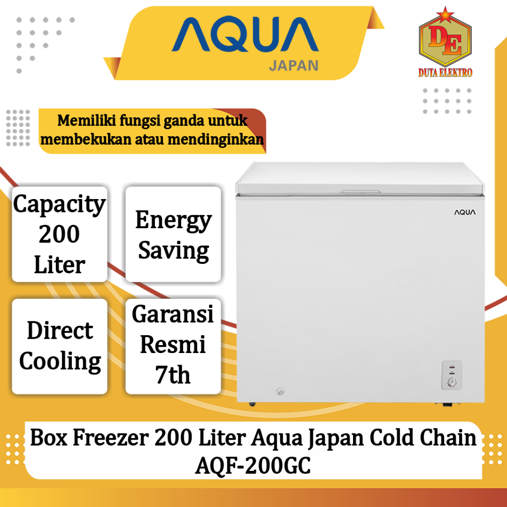 Jual Box Freezer Aqua Japan AQF 200 GC Chest Freezer 200 Liter Cold ...
