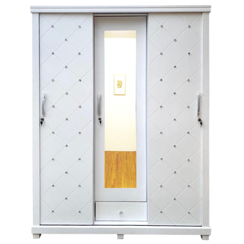 Jual Lemari Pakaian 3 Pintu Sliding Minimalis | Lemari Pintu Sliding | Lemari Aesthetic | Lemari ...