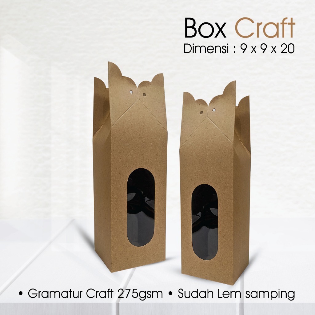Jual Paperbox Souvenir Berbahan Craft 275 gsm Uk. 9 x 9 x 20 cm | Shopee Indonesia