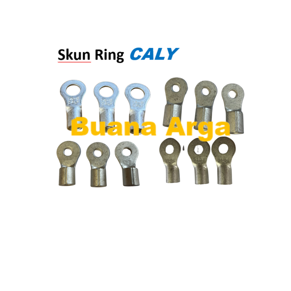 Jual Cable Lug / Skun Kabel Caly 14 Ring Polos Lubang baut 5,6,8,10,12 ...