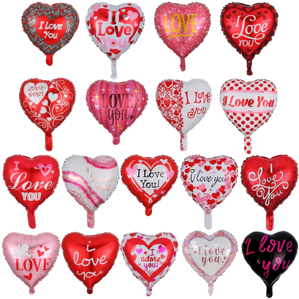 Jual Balon Hati Karakter Bentuk I Love You Ukuran 40 cm | Shopee Indonesia