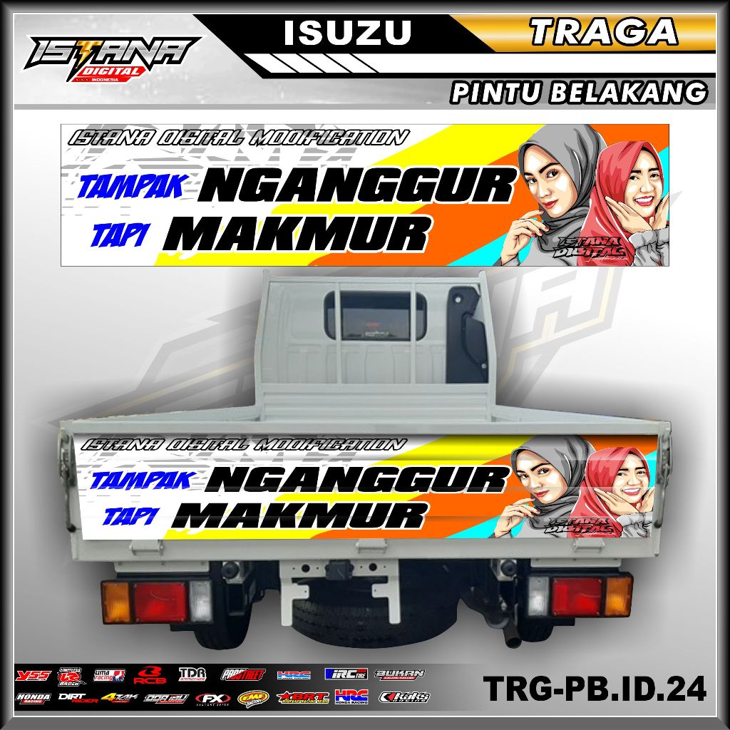 Jual Stiker Pintu Belakang Pick Up TRAGA - Sticker Variasi Pintu ...
