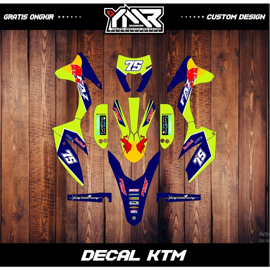 Jual Decal sticker KTM 250 2017-2022 Dekal stiker KTM 250 2017-2022 ...