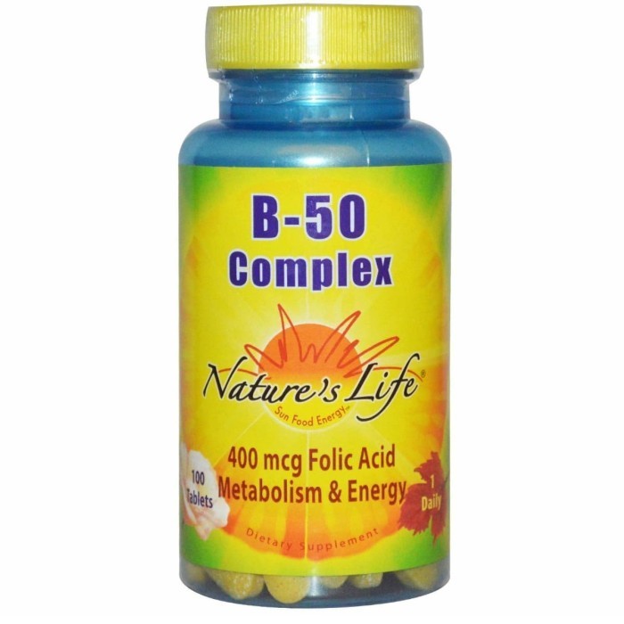 Jual Nature's Life B-50 B50 B 50 Complex 100 Tablets Vitamin B 50 Now ...