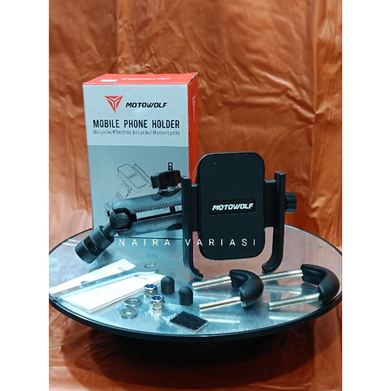 Jual phone holder MOTOWOLF V3 di stang motor | Shopee Indonesia