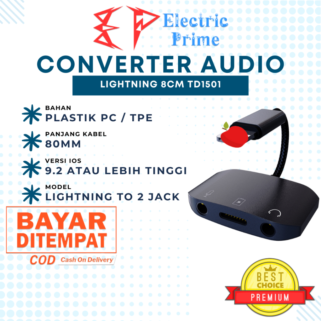 Jual Converter Audio Cable Adapter iPhone Splitter iPad Lightning to ...