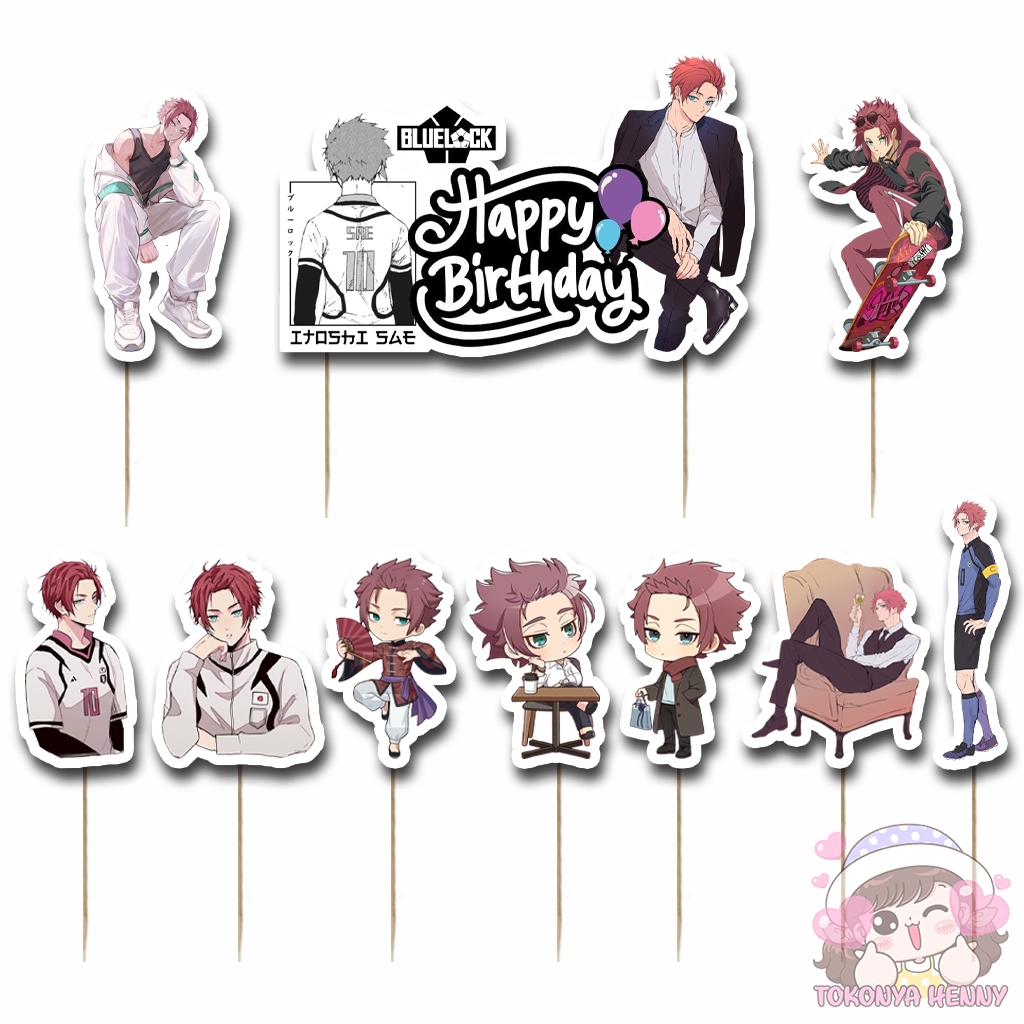 Jual Topper Cake Hiasan Kue Ulang Tahun motif karakter ITOSHI SAE BLUE ...